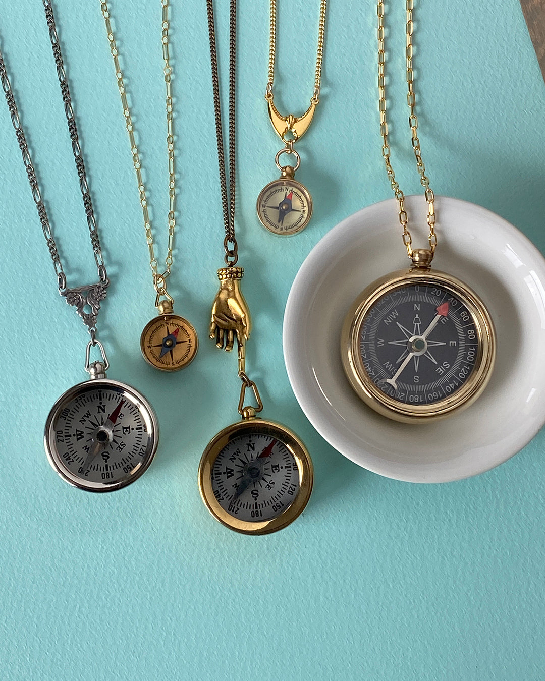 Silver Compass Necklace – Ornamental Things