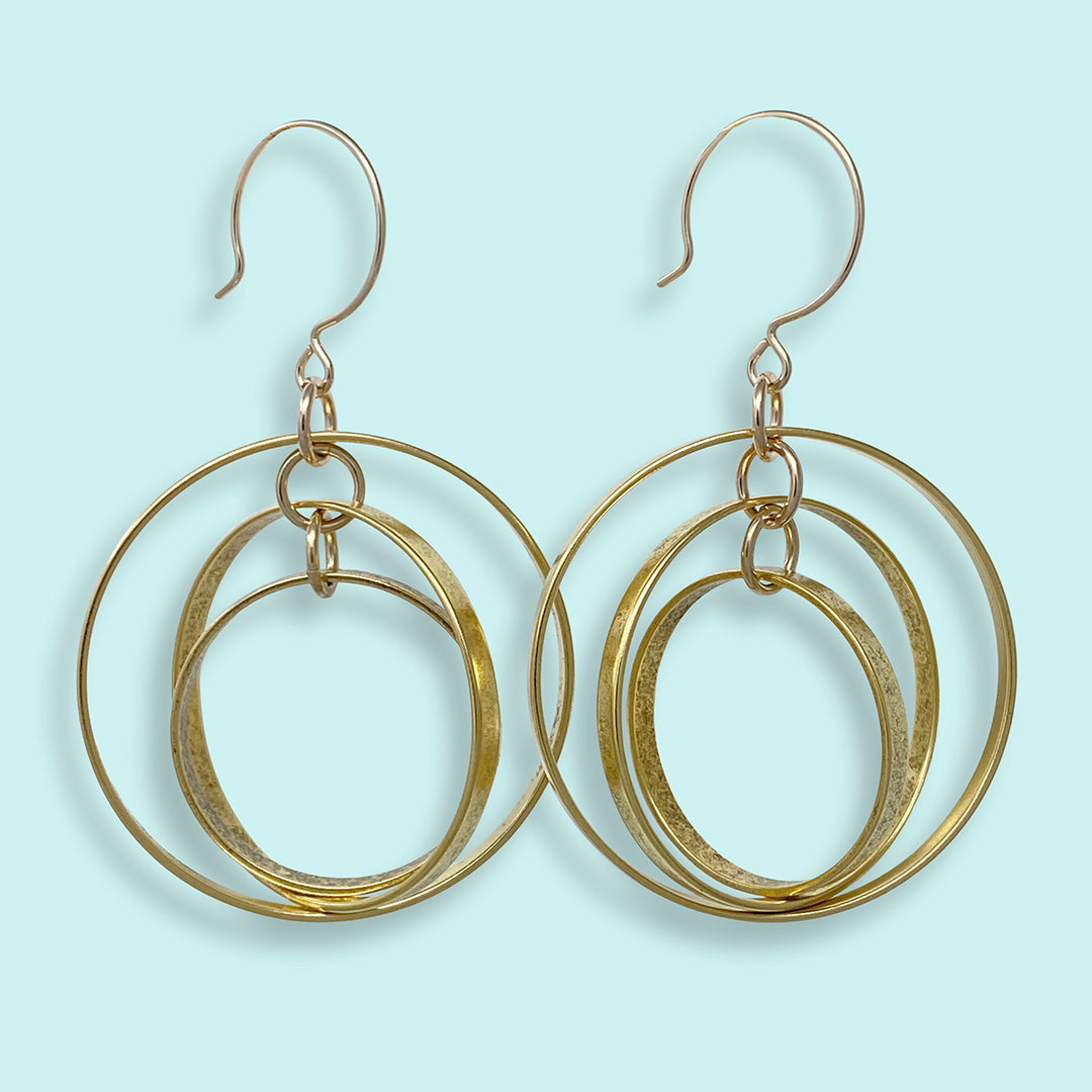 Golden Astrolabe Earrings – Ornamental Things